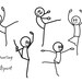 Stick Figure Clipart Set, Dancing, Hip-hop, Walking, Running - Etsy Canada