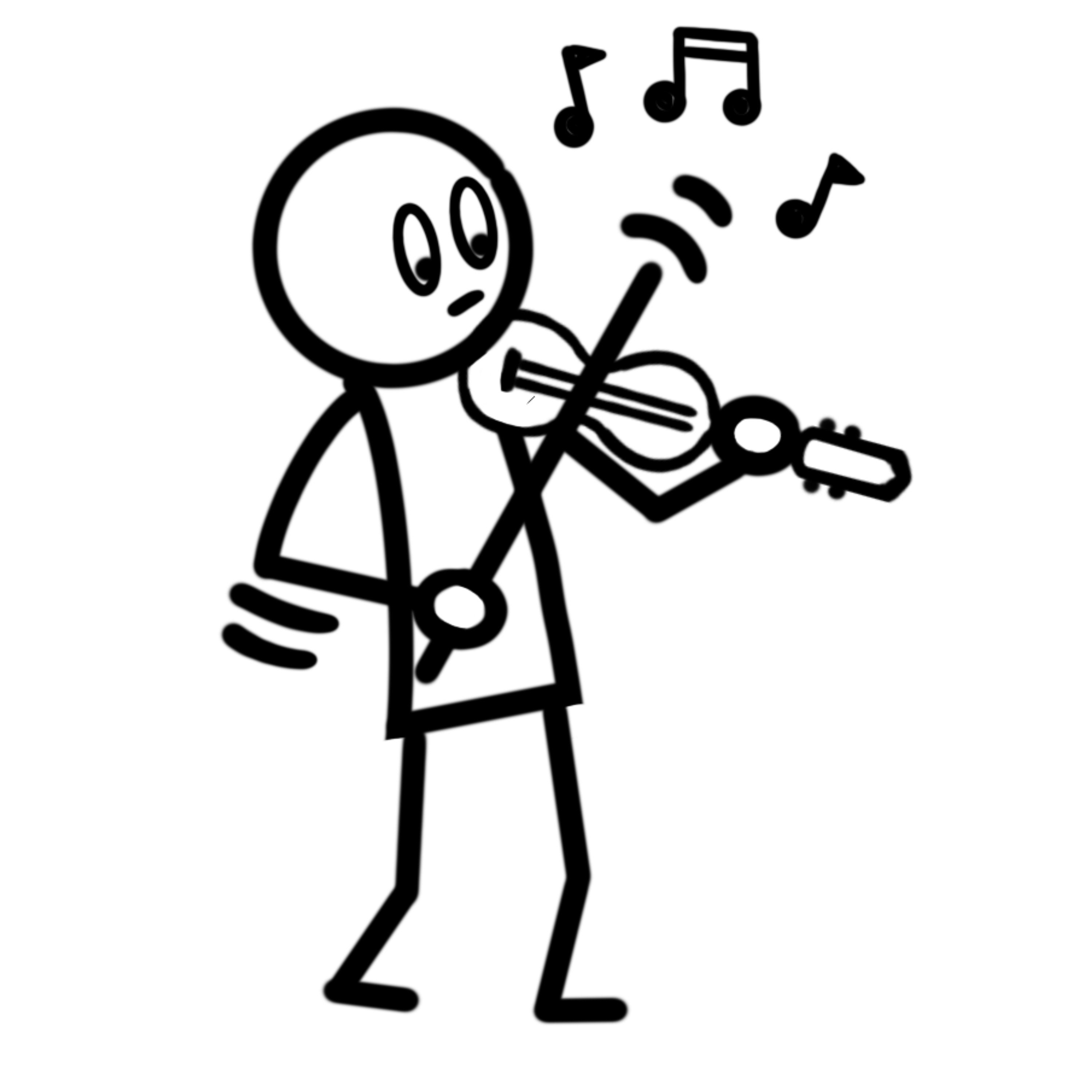 Musicians Stick Figure Clipart #2 - Etsy