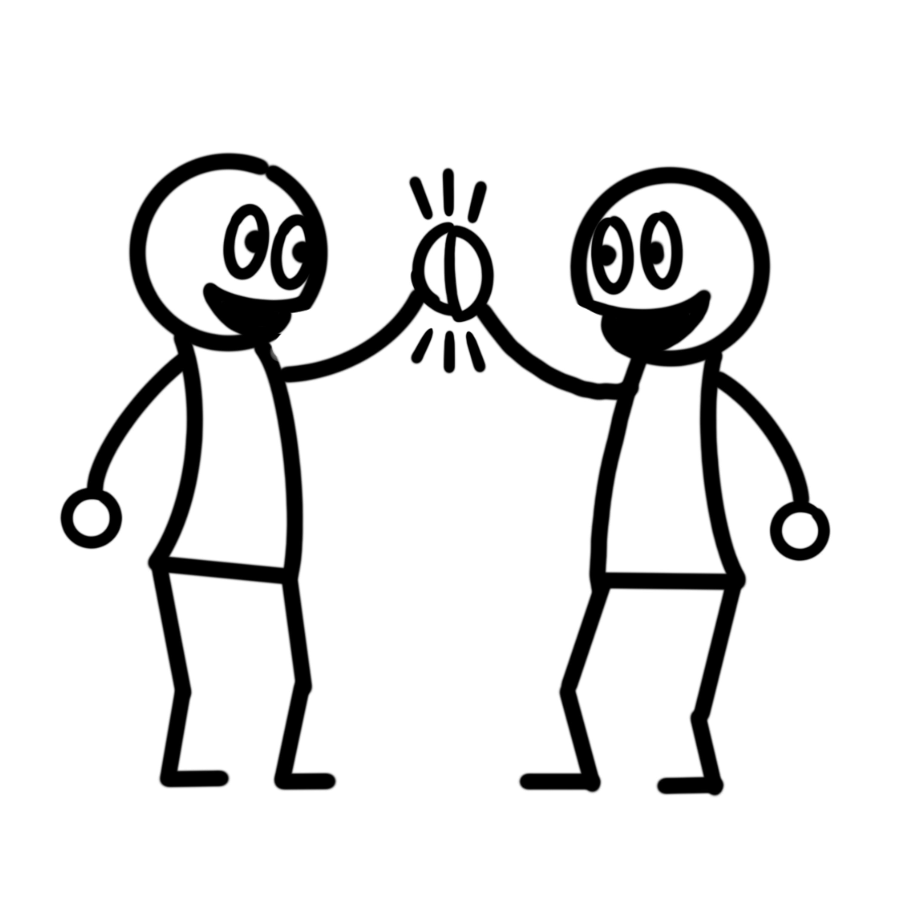 Stick Figure High Five