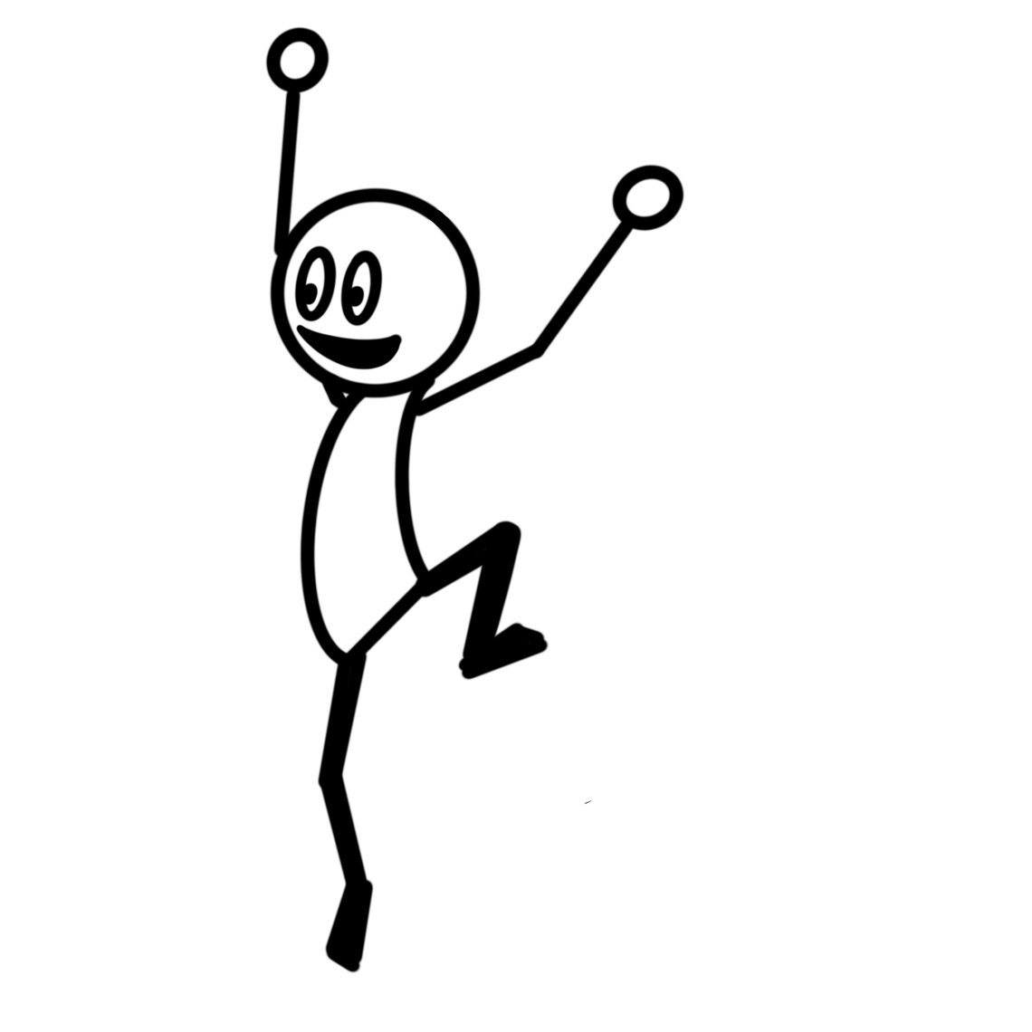 Celebrating/excited Stick Figure Clip Art - Etsy
