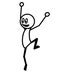 Celebrating/excited Stick Figure Clip Art - Etsy