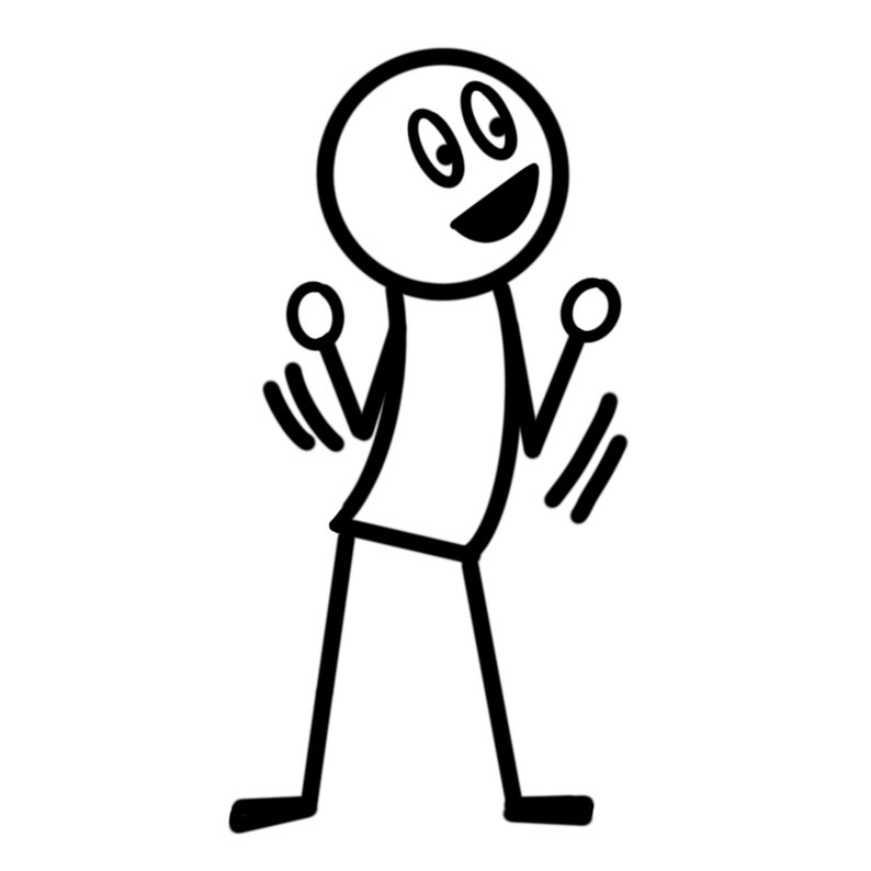 Celebrating/excited Stick Figure Clipart Set of 5 - Etsy