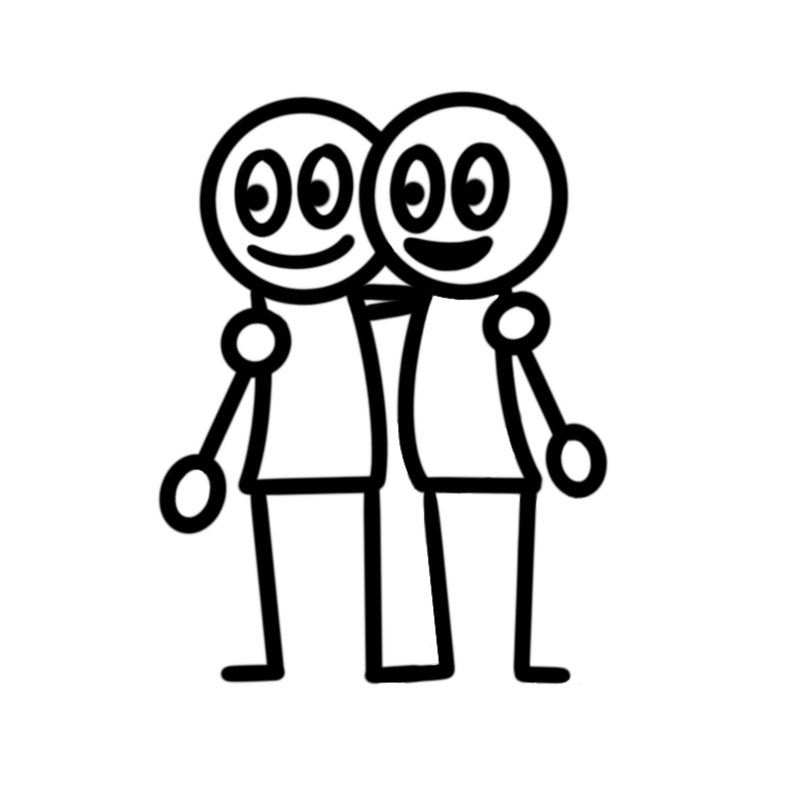 3 Best Friends PNG Stick Figures Digital Download - Etsy