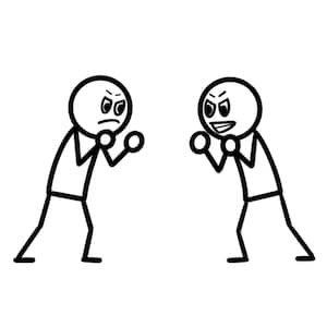5 Fighting, Arguing PNG Stick Figures Digital Download - Etsy