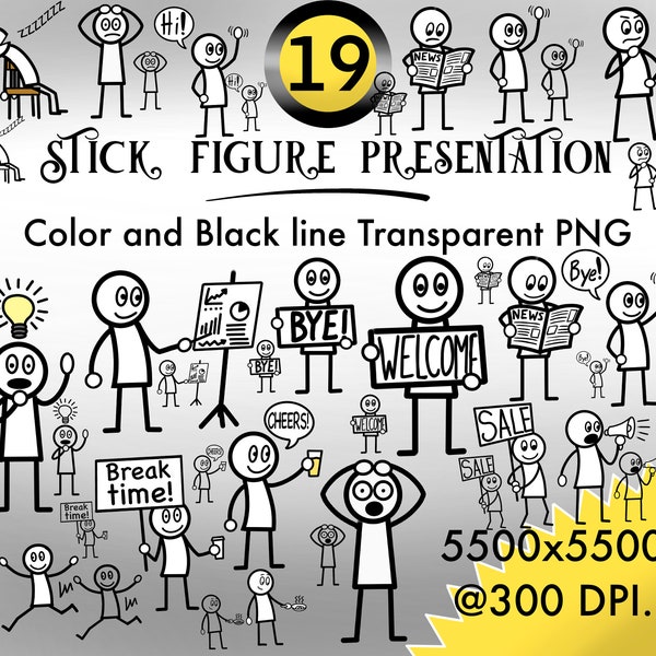 Cute Stick Figures - Etsy