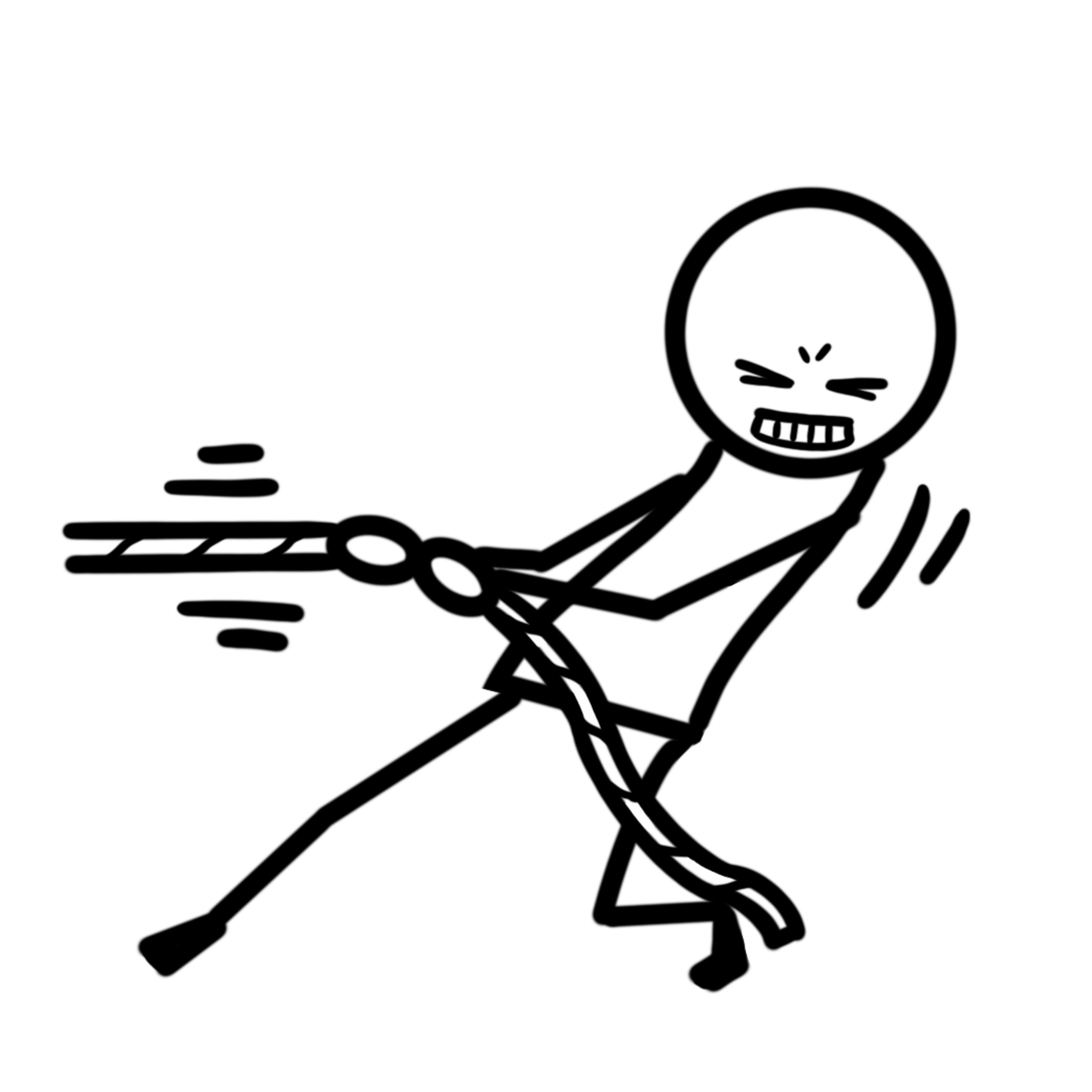Action/pulling Stick Figure Clipart #1 - Etsy