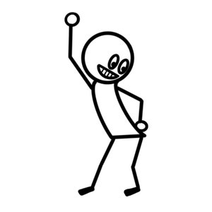 Celebrating/excited Stick Figure Clip Art - Etsy