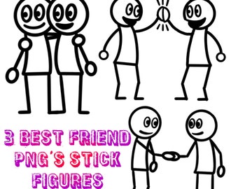 5 Fighting Arguing PNG Stick Figures Digital Download - Etsy