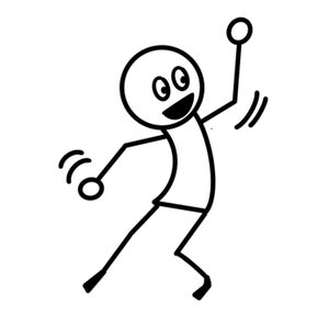 Celebrating/excited Stick Figure Clipart Set of 5 - Etsy