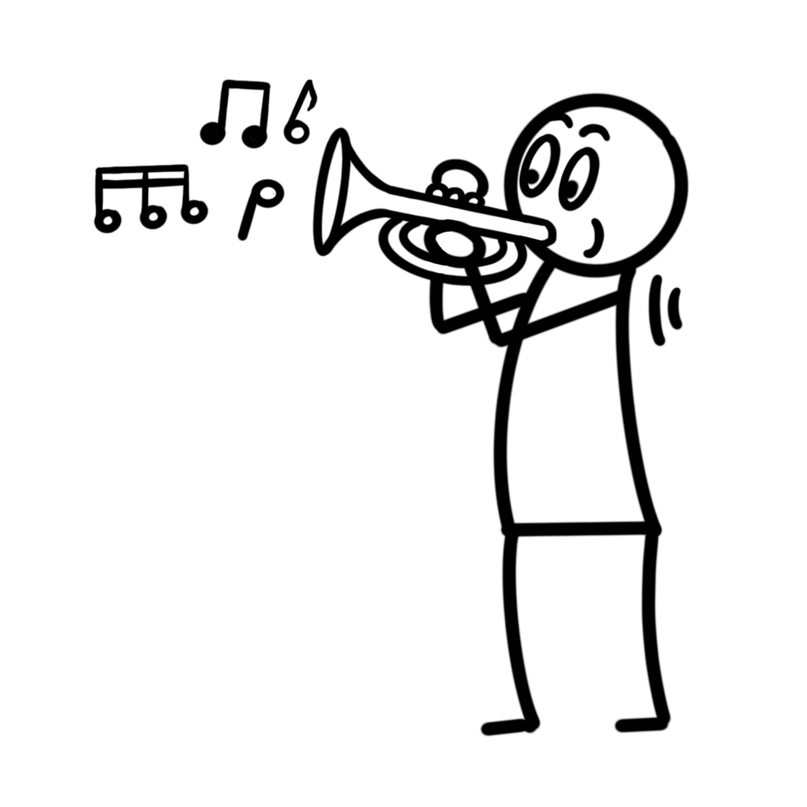 Musicians Stick Figure Clipart #2 - Etsy