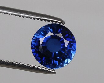 Round Cut Sapphire - Etsy