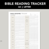 Weekly Bible Reading, Bible Reading Tracker, Printable Weekly Bible ...
