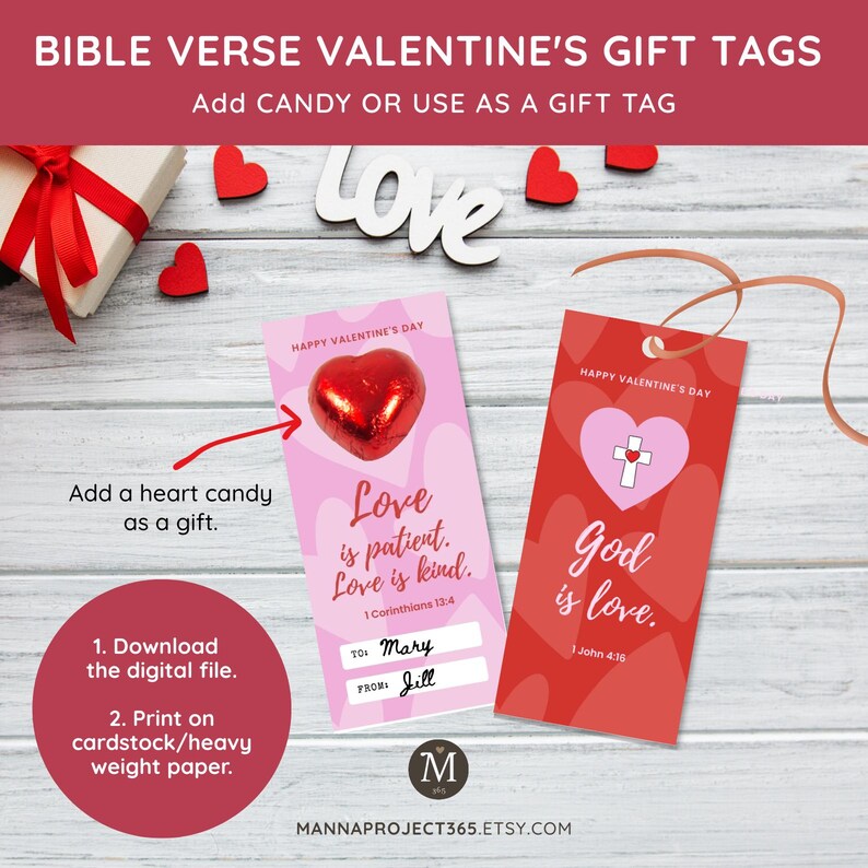 Christian Valentine Gift Tags Printable, Bible Verse Valentine Tags ...