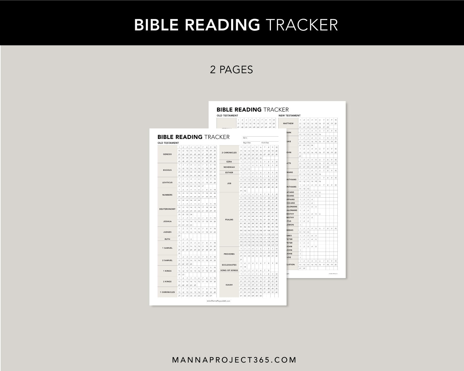 Bible Reading Tracker Bible in a Year Bible Study Planner | Etsy