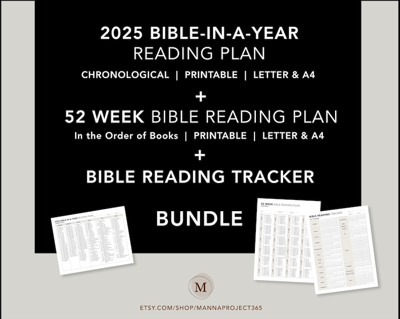 Bundle: 2025 Chronological Bible-in-a-year Reading Plan + Traditional ...