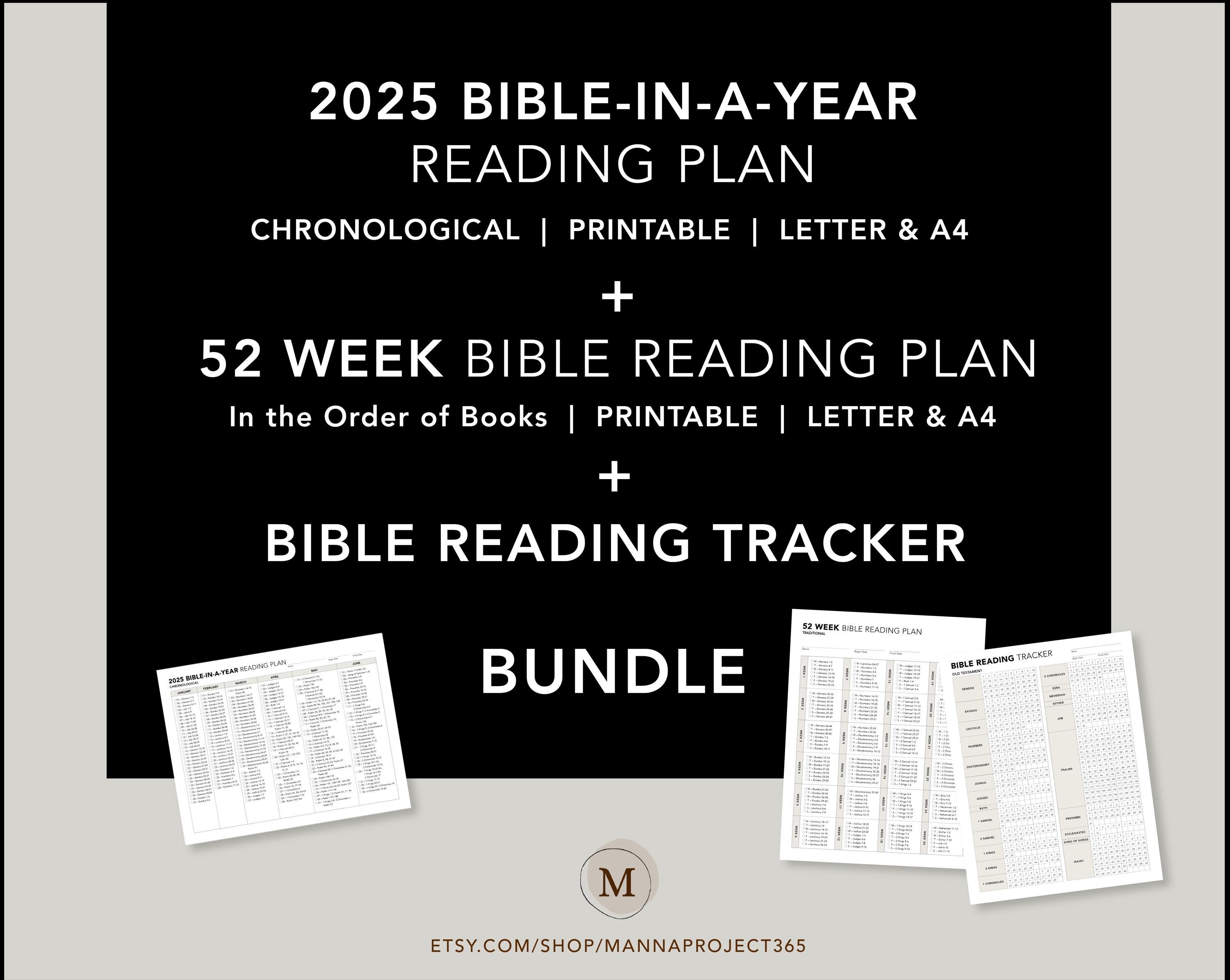 Bundle: 2025 Chronological Bible-in-a-year Reading Plan + Traditional ...