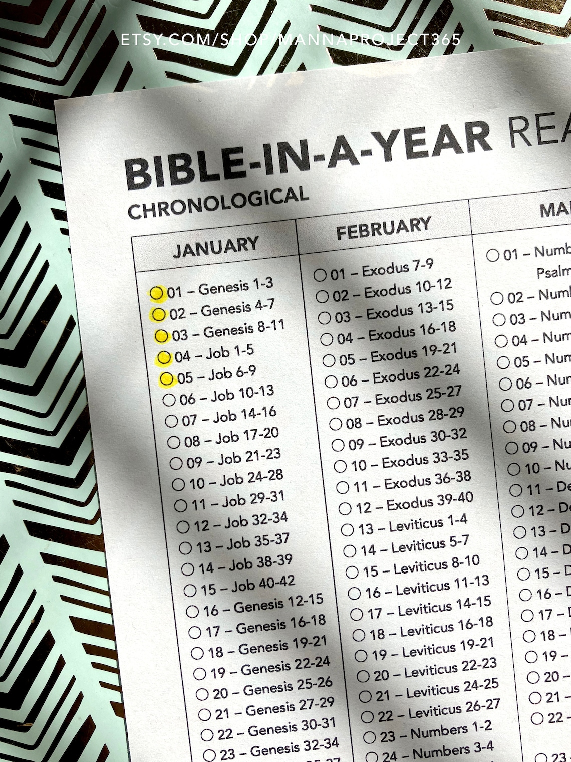 2025 Chronological Bible-in-a-year Reading Plan, Bible Reading Plan ...