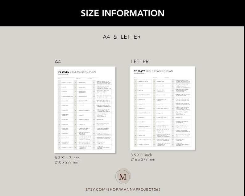 90 Days Chronological Bible Reading Plan, Bible in 90 Days, 3 Month ...