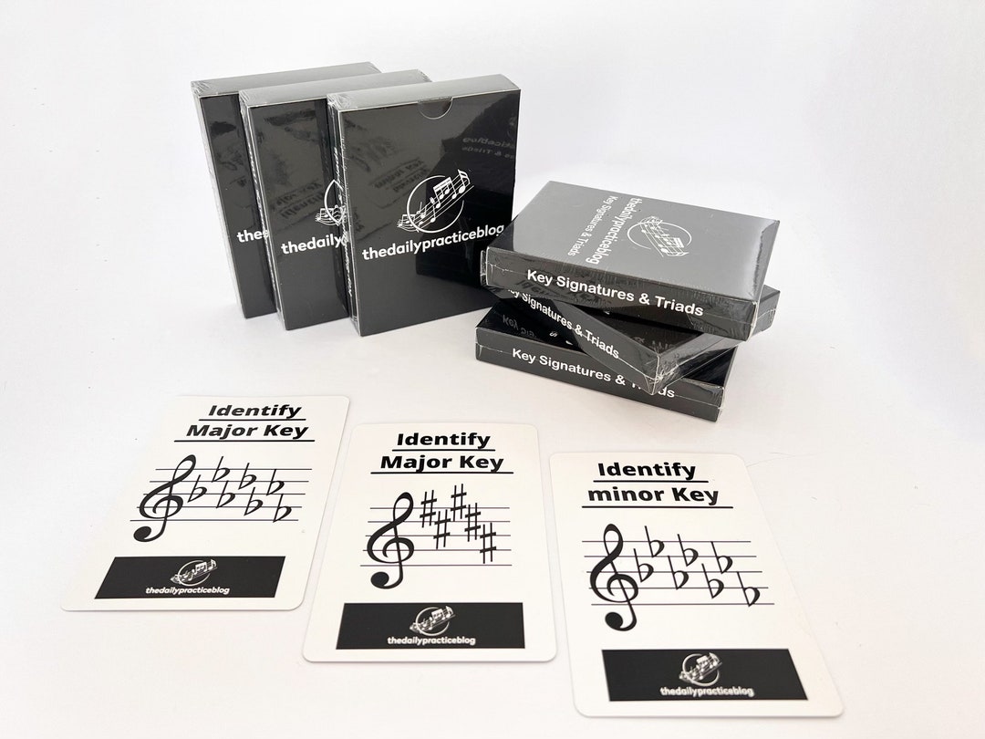 Music Education Flashcards: Key Signatures & Triads - Etsy