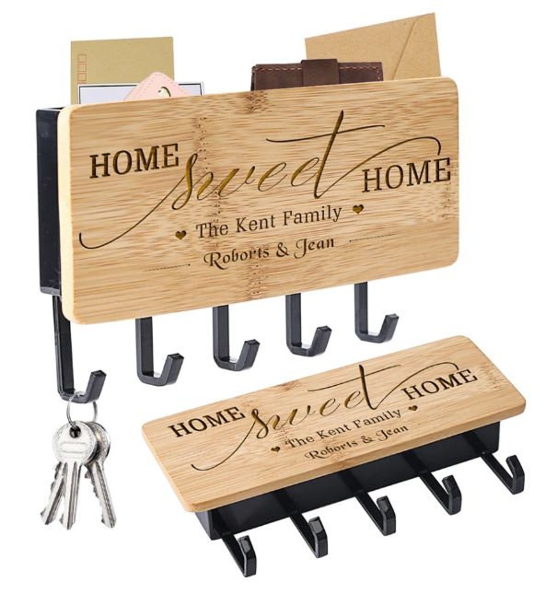 Laser Name Tag Personalized Customized Wood Key Hanger for - Etsy