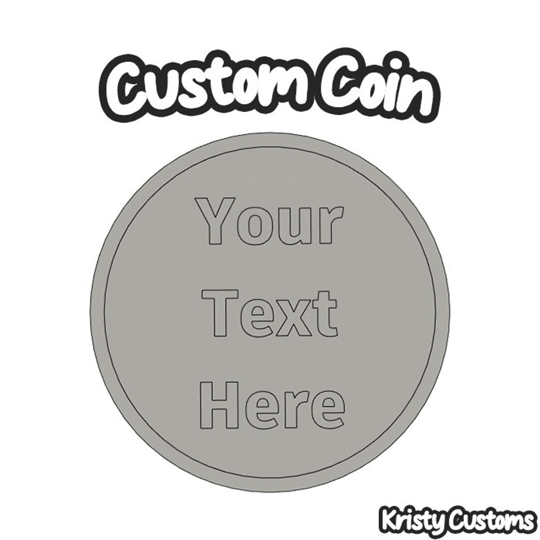 Custom 3D Printed Coin - Etsy