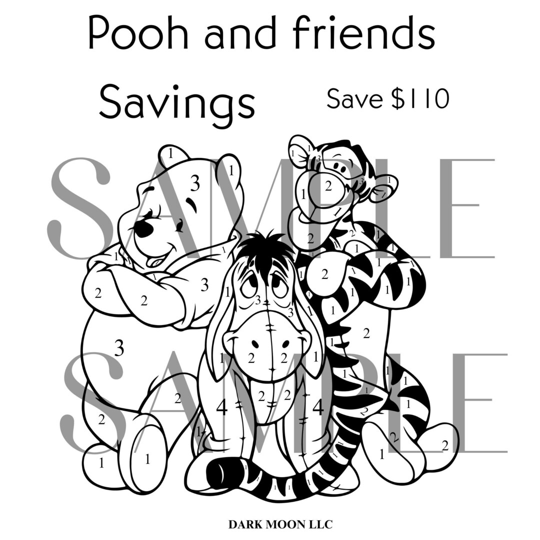 Savings Challenge Pooh and Friends/ Savings Tracker / Savings Challenge ...