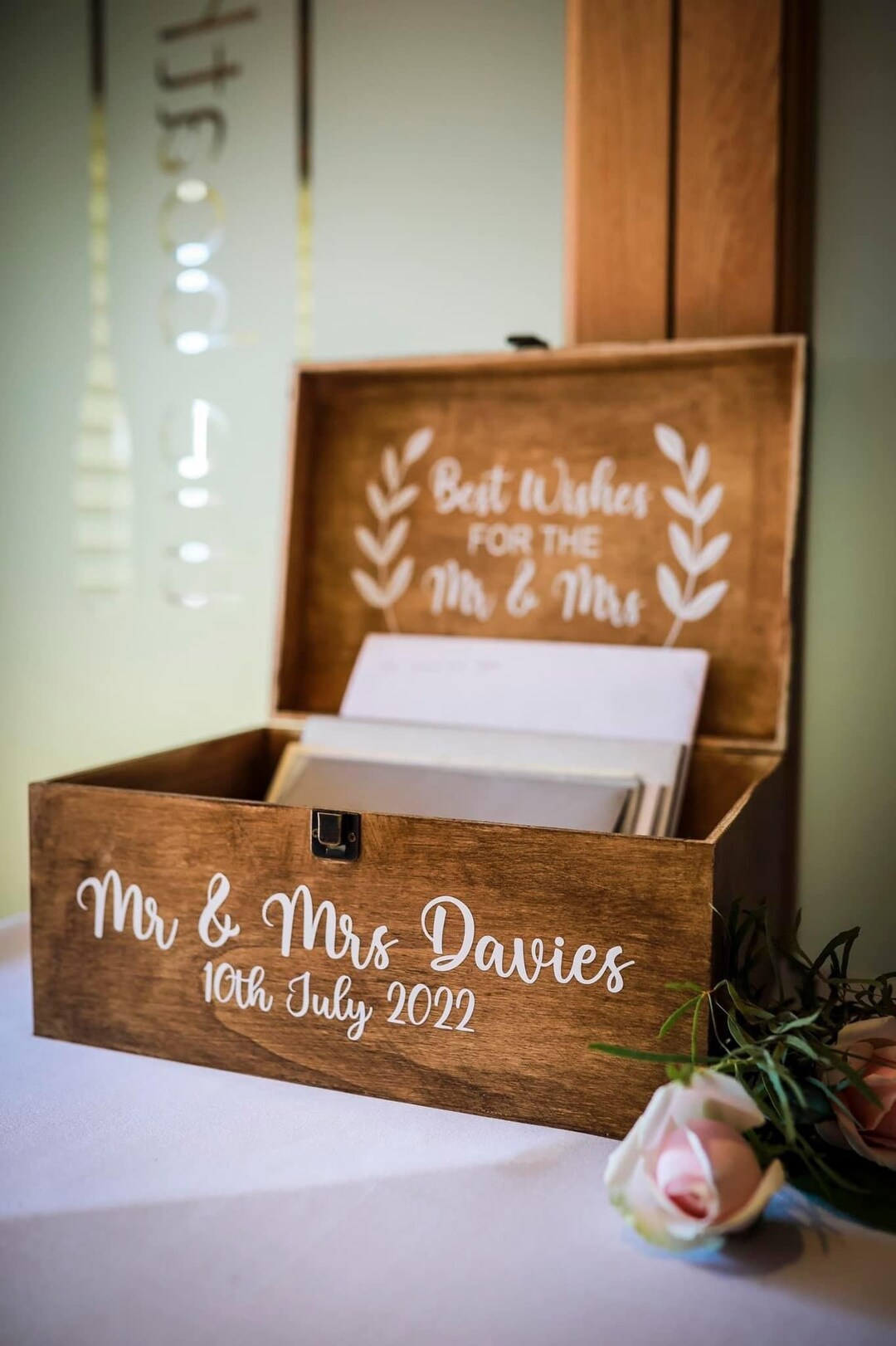 Wooden Personalised Wedding Card Box Handmade - Etsy