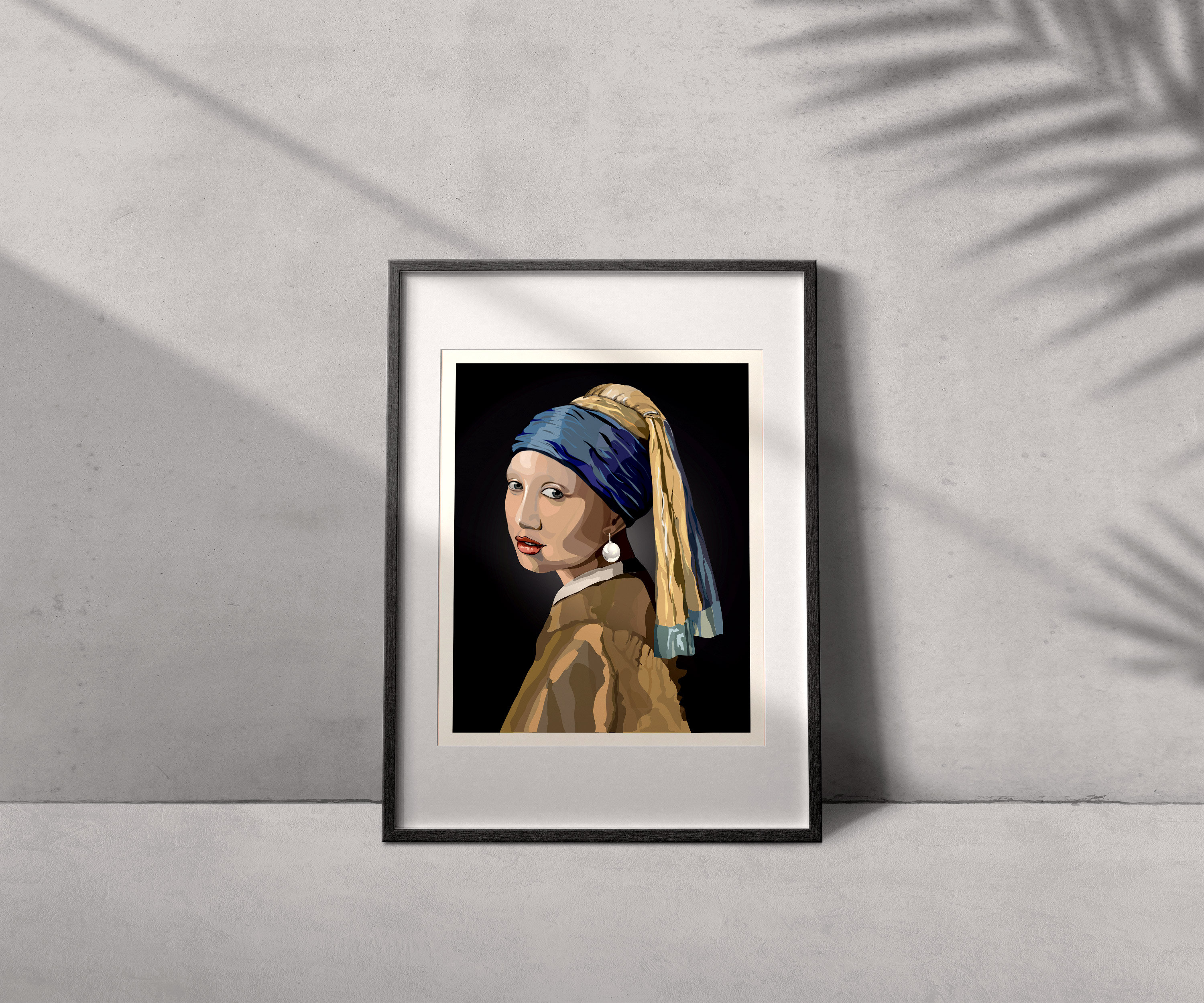 Color Printable Poster, Girl With a Pearl Earring, Printable Color Wall ...
