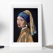 Color Printable Poster, Girl With a Pearl Earring, Printable Color Wall ...