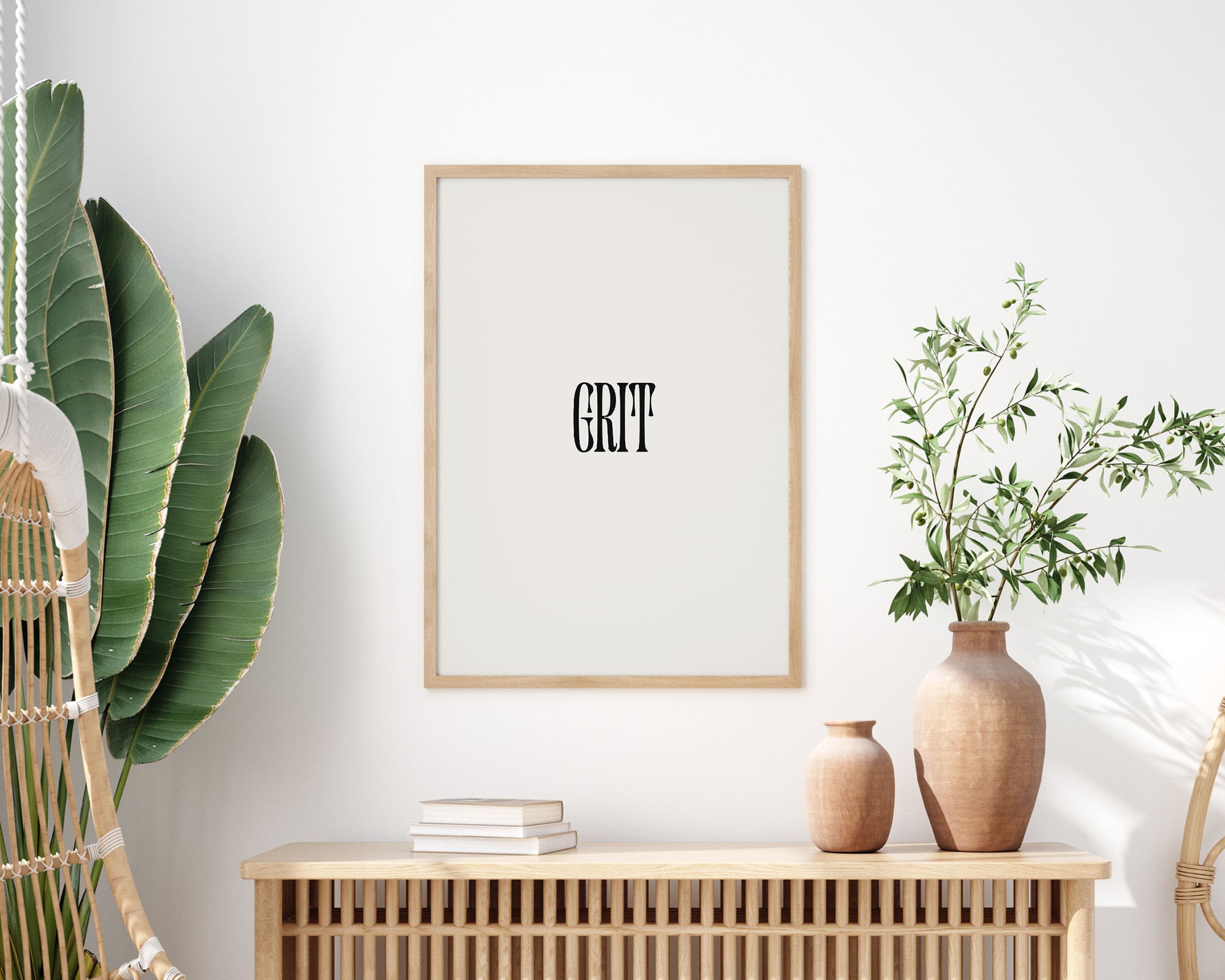 Grit Inspirational Quote Art mural imprimé A3/A4 Encadré/Non encadré ...