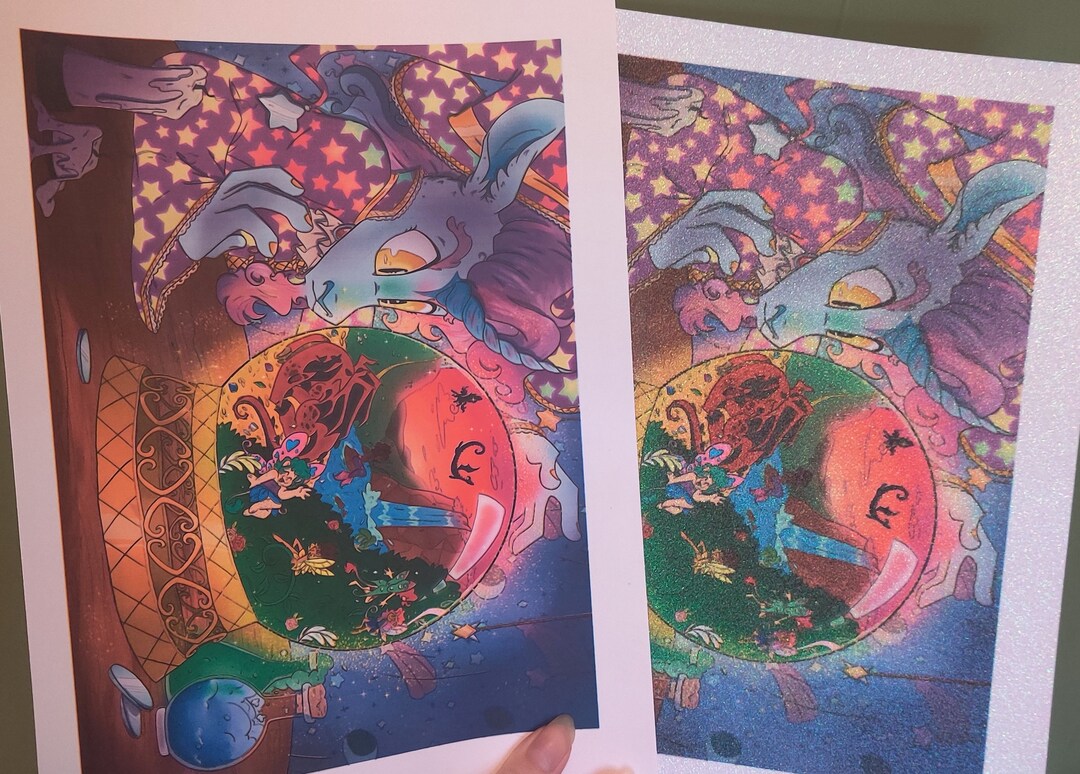 Unicorn Wizard shaded Art Print - Etsy