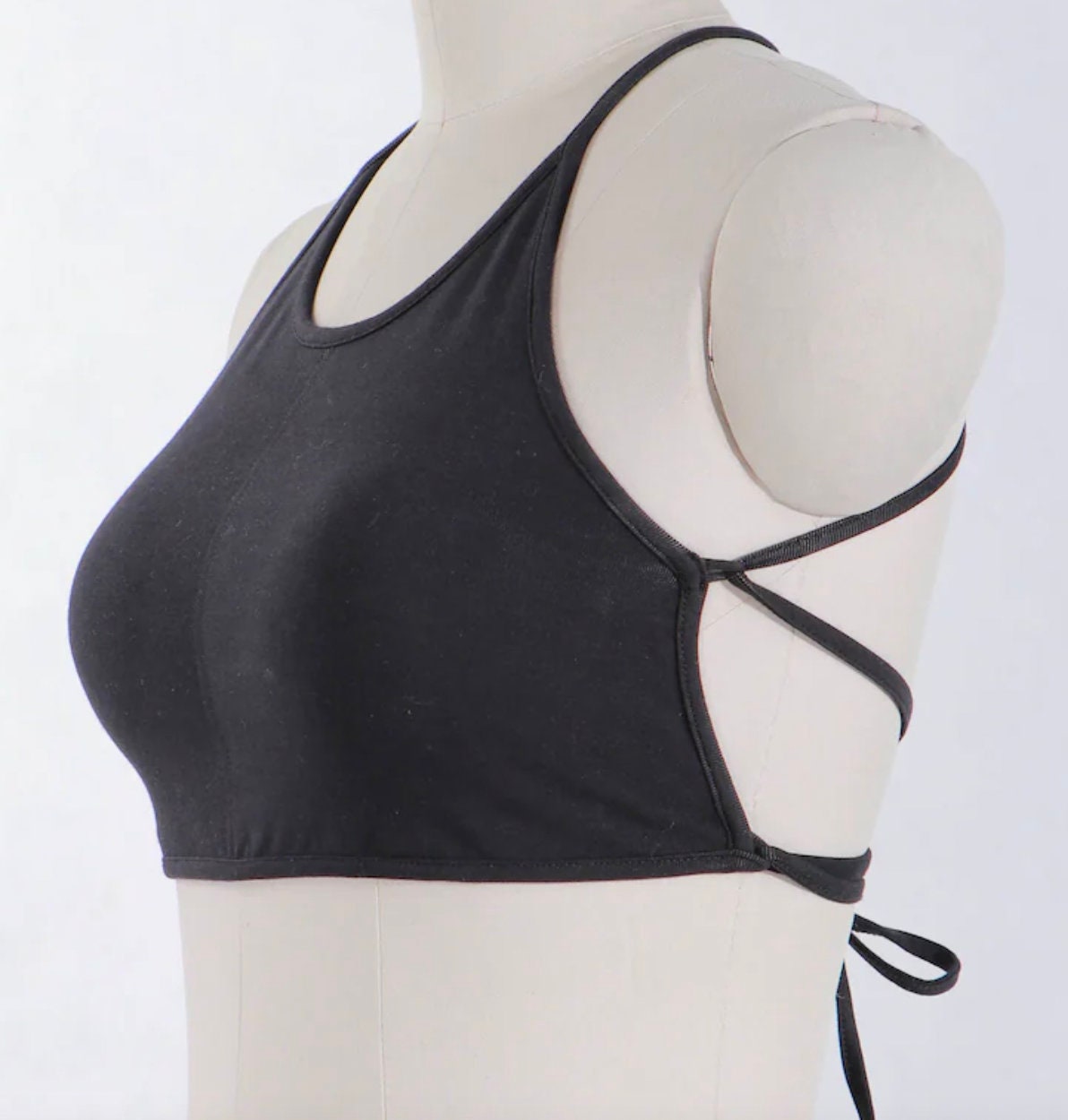 Women's Bamboo Strappy Back Bra Removable Padding - Etsy