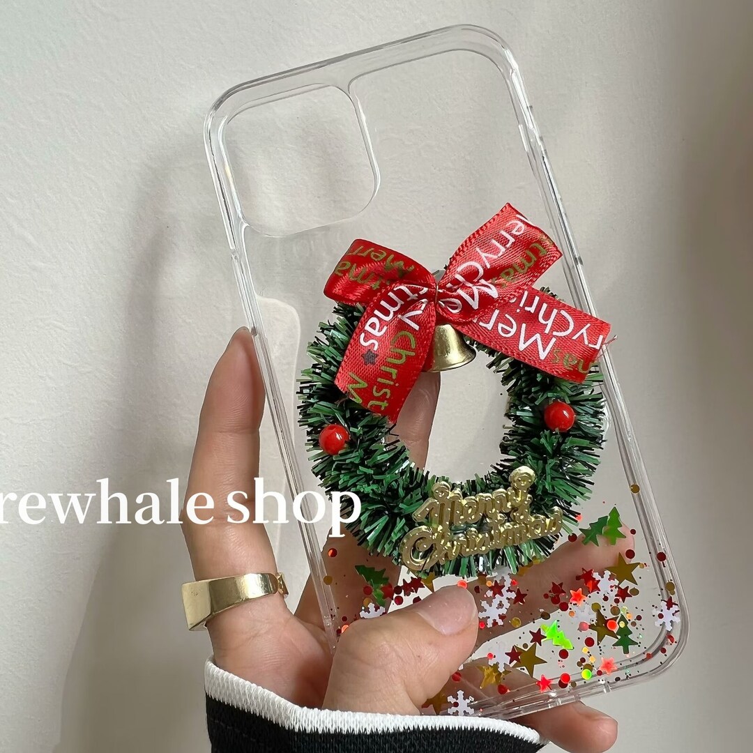 Christmas Phone Case, Handmade Xmas Phone Case, Holiday Phone Case for ...