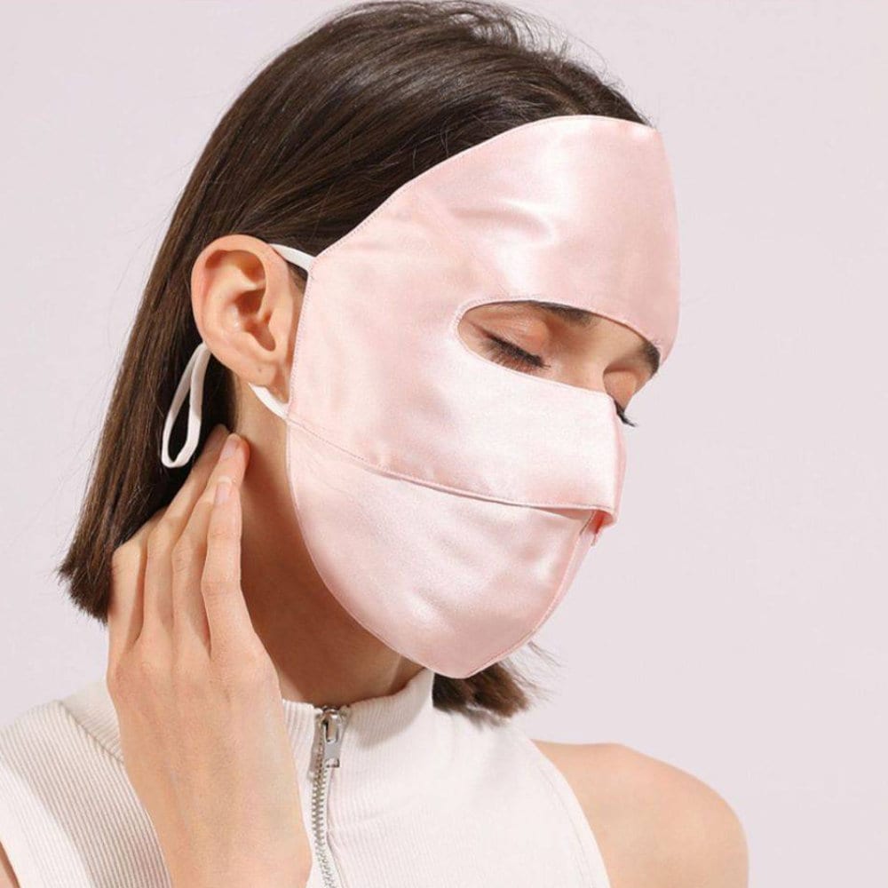 Silk Face Mask Full Protection 19 Momme 100% Mulberry Silk UV ...