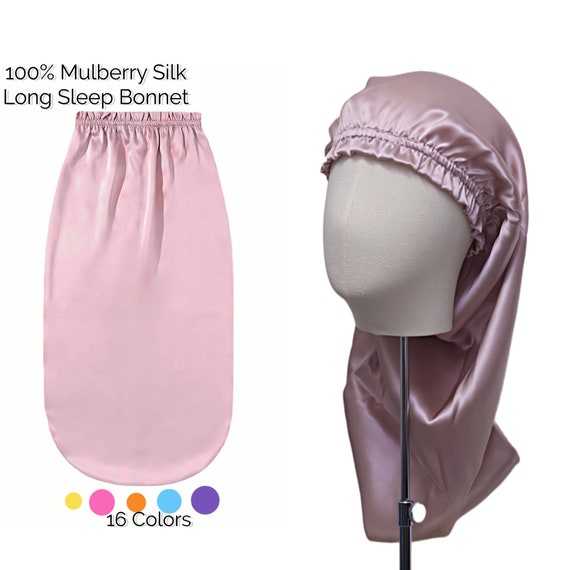 Luxury Pure Silk Long Bonnet Caps for Braids and Long Hair - Etsy