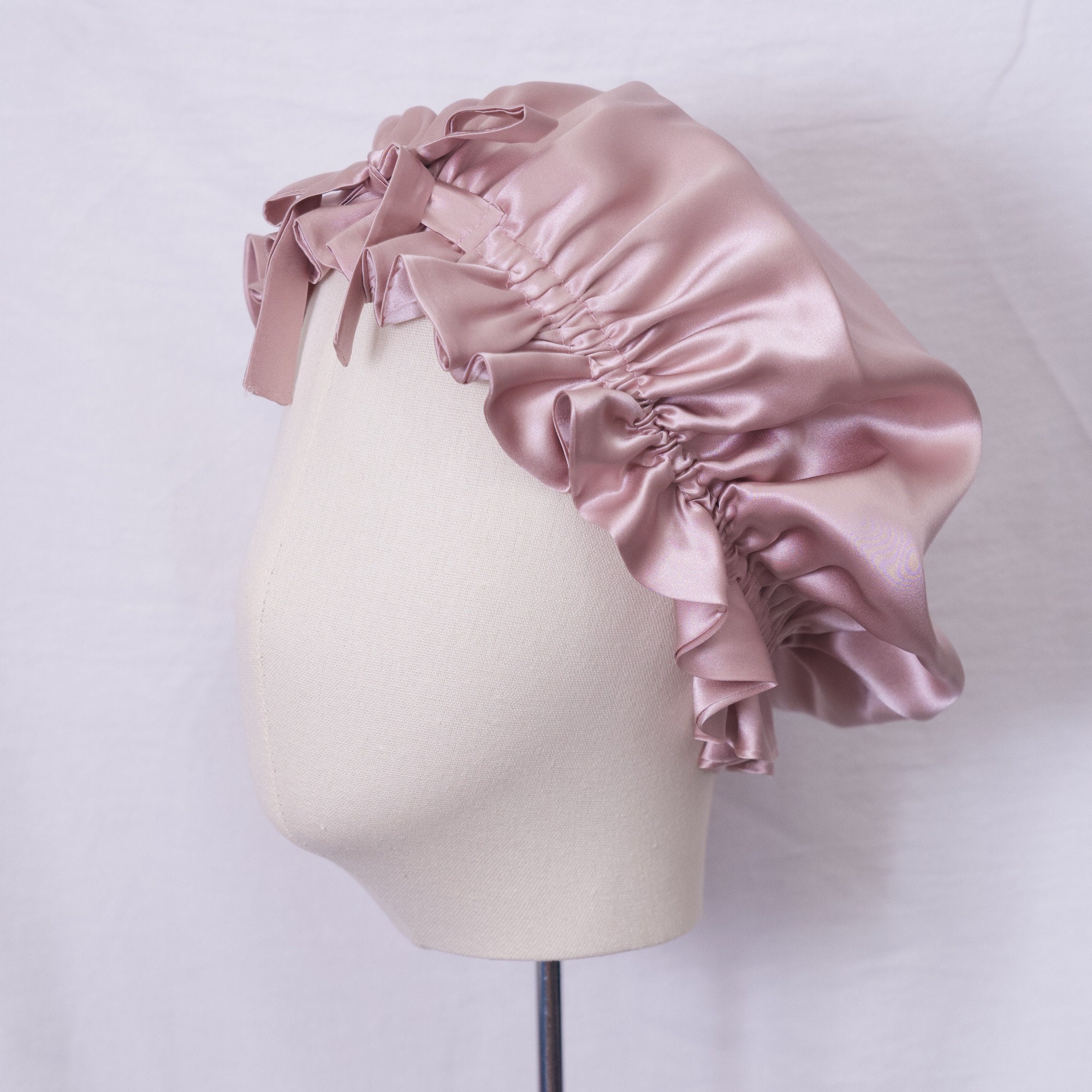 Double Layer Silk Bonnet for Sleep, 100% Mulberry Silk Reversible Sleep ...