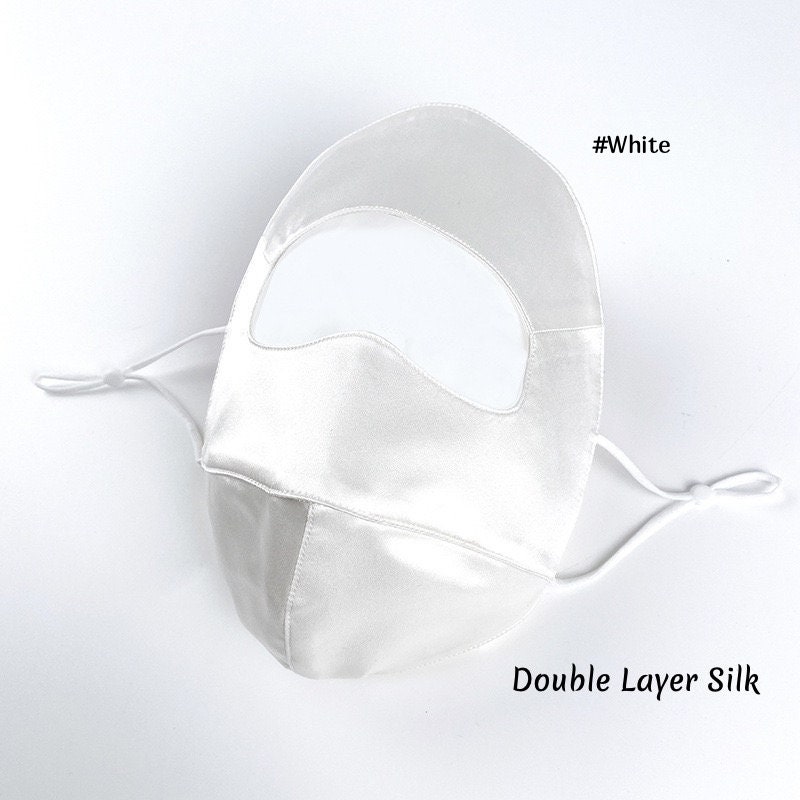 Silk Face Mask Full Protection 19 Momme 100% Mulberry Silk UV ...