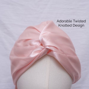 Twisted Sleep Bonnet Double Layer Silk Sleep Cap Sleeping Nightcap Hair ...