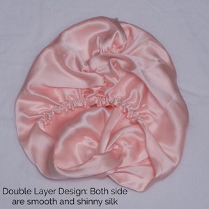 Twisted Sleep Bonnet Double Layer Silk Sleep Cap Sleeping Nightcap Hair ...