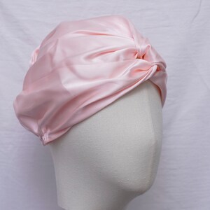 Twisted Sleep Bonnet Double Layer Silk Sleep Cap Sleeping Nightcap Hair ...
