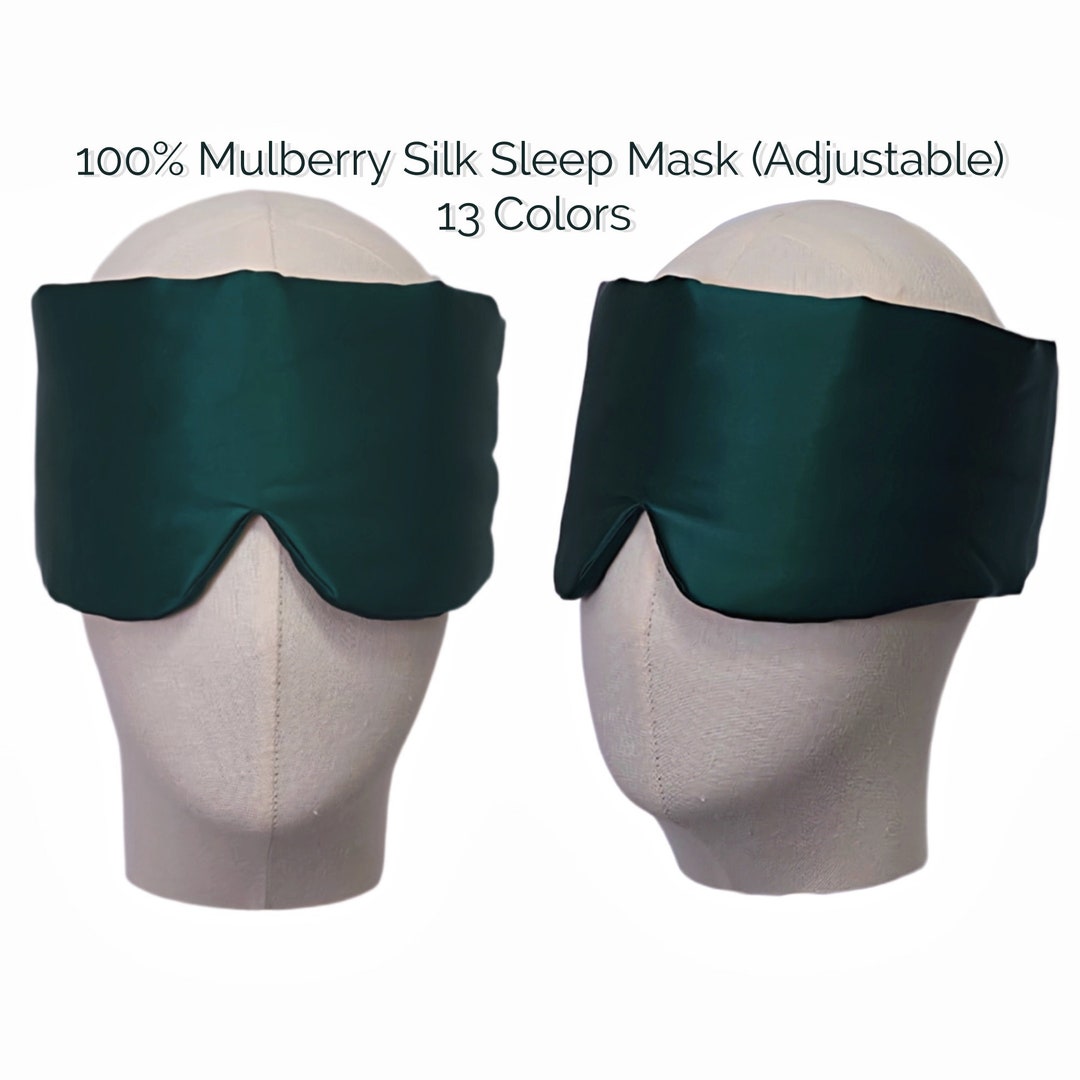 100% Mulberry Silk Sleep Mask Large Size Unisex Silk Sleeping Mask ...