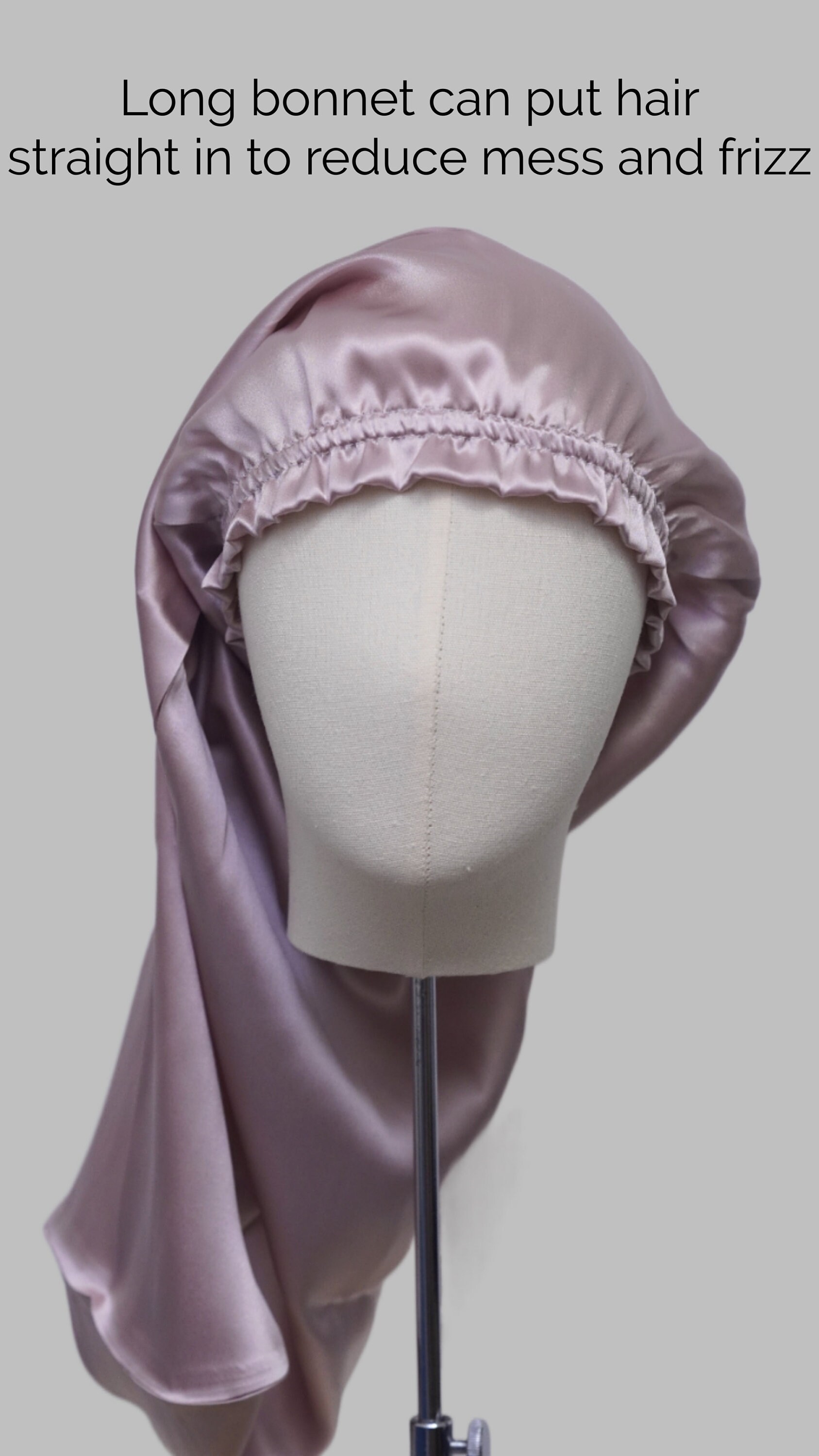 Luxury Pure Silk Long Bonnet Caps for Braids and Long Hair, Women ...
