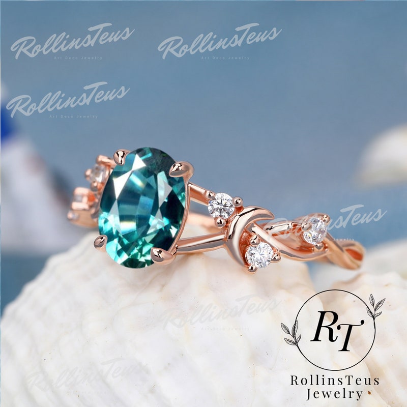 Teal Sapphire Ring - Etsy