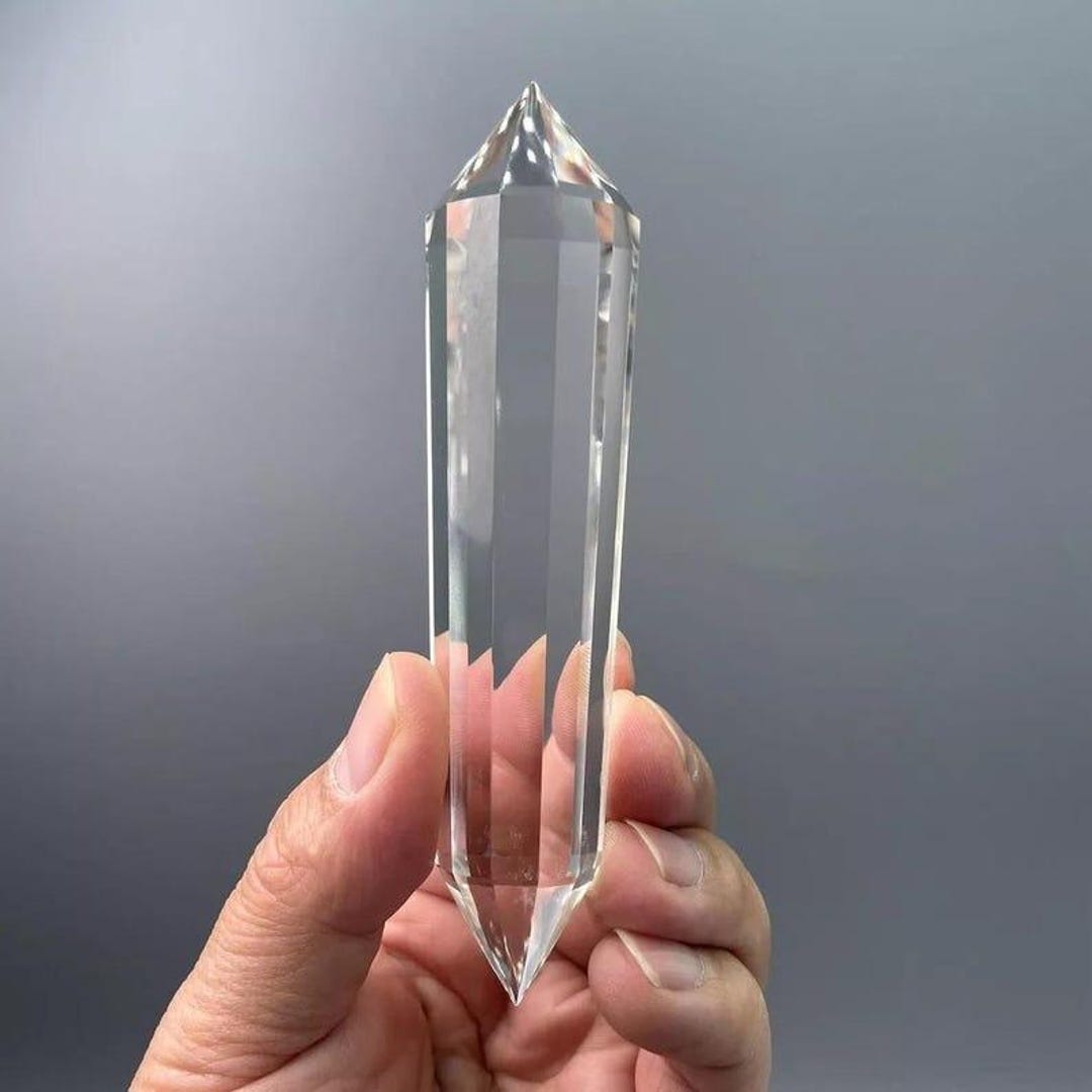 Tibetan Himalayan Quartz Vogel Wand - 13 Sided Crystal Point - 5.20 ...