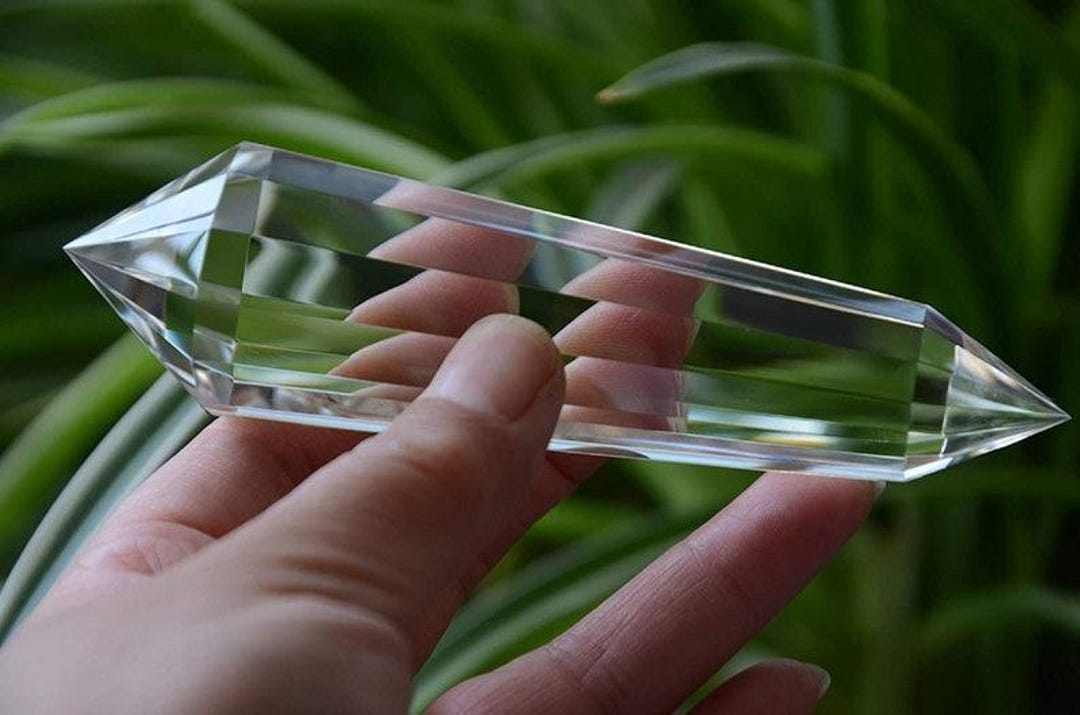 Real Tibetan Himalayan High Altitude 99% Clear 13 Sided Crystal Point ...