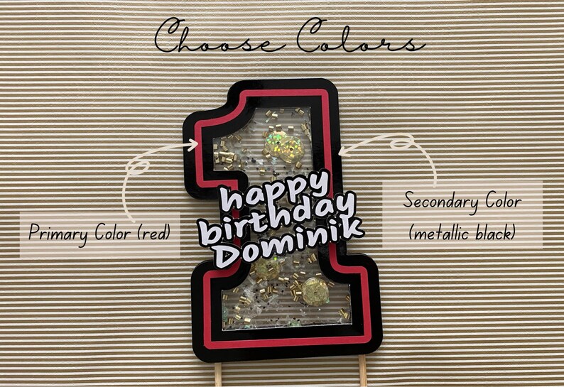 Customizable Number Cake Topper Shaker - Etsy UK