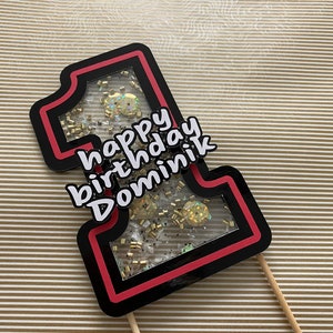 Customizable Number Cake Topper Shaker - Etsy