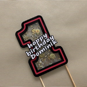 Customizable Number Cake Topper Shaker - Etsy