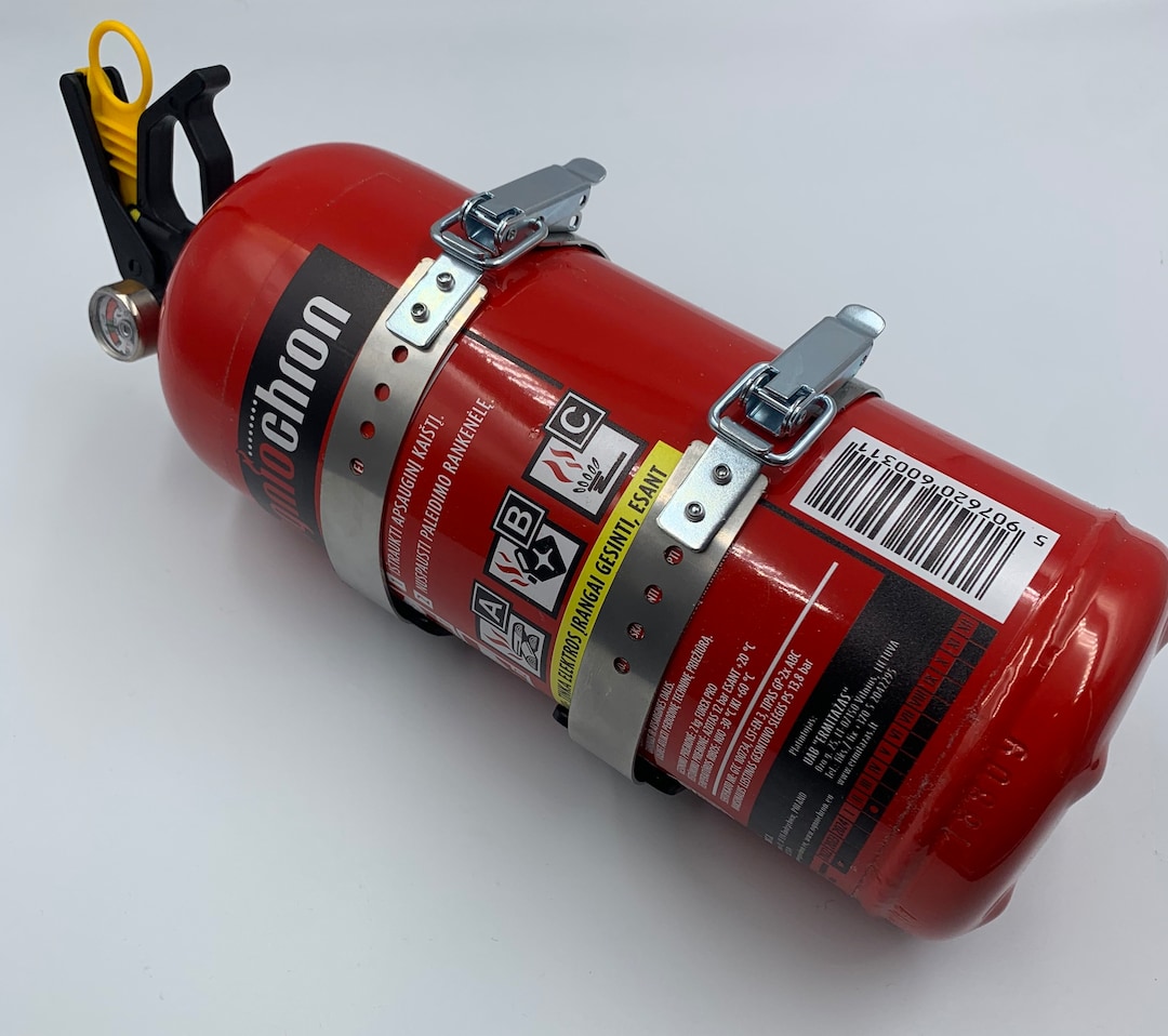 Fire Extinguisher Holder Bracket With Stainless Steel Clamps - Secure ...