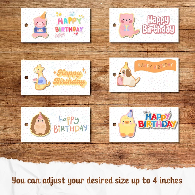 Cute Animals Birthday Card, Printable, Kids Birthday Card, Instant ...